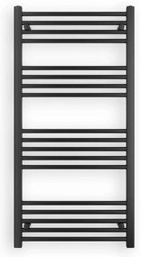 Erga Puerto, topné těleso 1200x600 mm, 562W, černá matná, ERG-LAV-GRZE-BK-60120