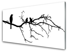 akrylový obraz Ptáci Větev Umění 100x50 cm