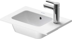 Duravit ME by Starck - Umývátko 43x30 cm, s přepadem, otvor pro baterii vpravo, DuraShield, matná bílá 072343AC00