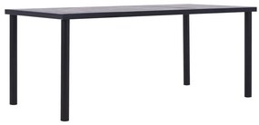 Jídelní stůl černý a betonově šedý 200 x 100 x 75 cm MDF 281861