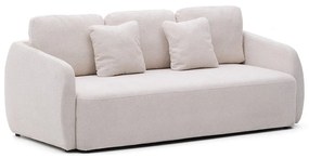 Krémová žinylková rozkládací pohovka 225 cm Laira – Kave Home
