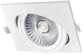 PANLUX Výklopný LED podhled VP COB bodovka 18W, hranatý bílý - teplá bílá