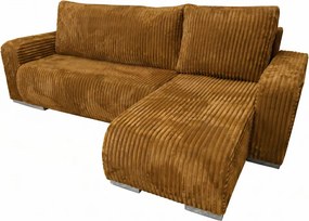 Rohová rozkládací sedací souprava do L TILANI, 240 cm, s úložným prostorem Roh pohovky: Levý roh, Barva látky Poso: Černá (Poso 135)