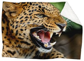 IMPAR Fleecová deka Řev geparda 150x120 cm (Rozměr : 150 x 120 cm, Podšití beránkem: ANO)