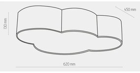 Dětské stropní svítidlo CLOUD 4xE27/15W/230V šedá