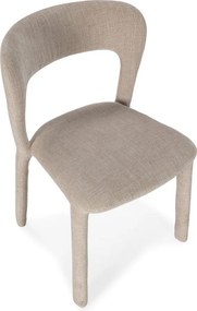 Béžové čalouněné jídelní křeslo Lilia – MOME