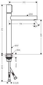 AXOR Uno Umyvadlová baterie Select 260 s odtokovou soupravou, chrom 45014000