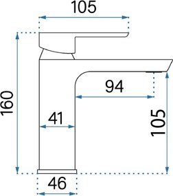 Rea Argus, umyvadlová baterie h-160, měděná matná, REA-B3005