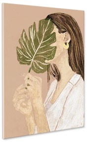 Obraz 60x80 cm Girl with Leaf – Styler