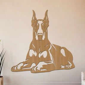 dřevo života Dřevěná dekorac psí rasy DOBRMAN I Rozměry (cm): 40x40, Barevný vzor: Buk