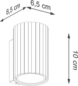 Sollux Lighting Nástěnné svítidlo KARBON 10 bílé