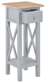 Odkládací stolek šedý 27 x 27 x 65,5 cm dřevo 280058