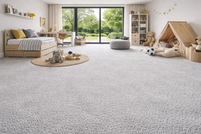 Lano, Metrážový koberec Aura 870, na míru, šíře 4m,5m, šedá, ab (mřížka), chodba / předsíň