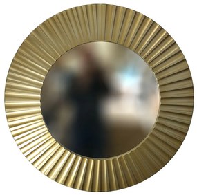 Amadeus Kulaté zrcadlo LEA 90cm Zlatá barva Stříbrná patina