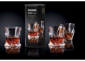 BOHEMIA PRESTIGE QUADRO SKLENICE NA WHISKY V TUBĚ 340 ML SADA 2KS