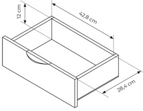 VERIS d | noční stolek | 63,2 cm | dub dunin