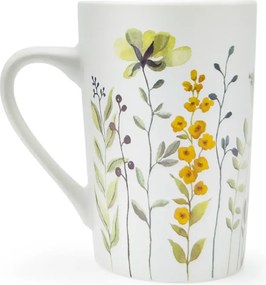 Porcelánový hrnek Oranžová louka, 300 ml – motiv planých máků v teplých tónech, matný povrch