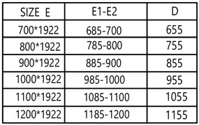 Erga Berlin pevná stěna pro sprchové kouty 90x195 cm, 6mm čiré sklo, černý profil, ERG-V02-BERLIN-G090-BK