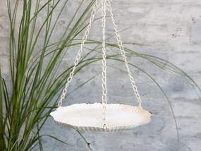 Krémové antik dekorační závěsné krmíko pro ptáčky - 25*43cm