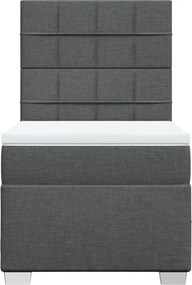 Box spring postel s matrací tmavě šedá 90x200 cm textil 3290372