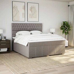 Box spring postel s matrací taupe 180x200 cm textil 3291758