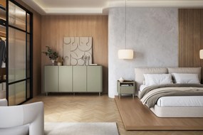 Komoda Elivo 200 cm na nožkách - eukalyptus / dub baltic dune