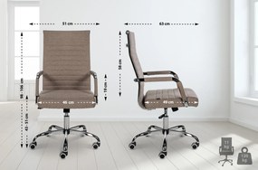 Kancelářská židle Amadora látka – taupe