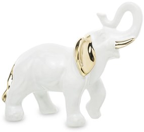 Bílý slon se zlatými detaily 131482