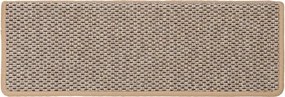 Samolepicí nášlapy na schody sisal 15ks 65x21x4cm světle béžové 326892