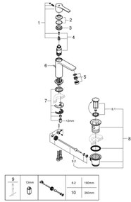 GROHE 32109GL1 - Umyvadlová baterie LINEARE zlatá