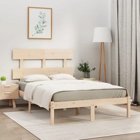 Rám postele bílý masivní dřevo 90 x 200 cm