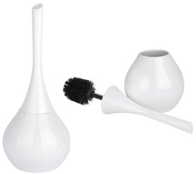 Toaletní kartáč FLAKON WHITE, bílý, keramický, WENKO