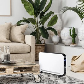 HOMCOM Ventilátorové topení s LED displejem, 3 úrovně topení, 24-hodinový časovač, 2180 W 820-244