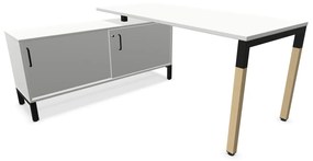 Psací stůl CS5040 4-L LWM 160 cm s sideboardem