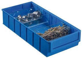 Allit Plastový regálový box ShelfBox typ E - 183 x 400 x 81 mm, 8 ks, modrý