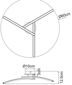 Globo 67129-18 - LED Přisazený lustr TANSY 3xLED/6W/230V