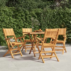 Skládací židle 4 ks 55x61x90 cm masivní teak 3155061