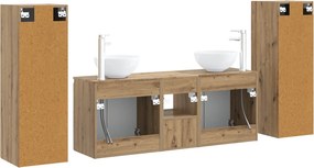 Sada koupelnového nábytku 5 ks Dub artisan 33 x 34,5 x 100 cm 3405992