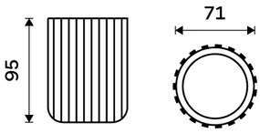 Nimco Pohárek na kartáčky AKAYA - AK 58