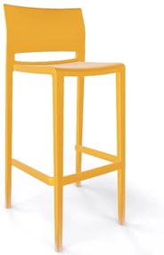 GABER - Barová židle BAKHITA - vysoká, hořčičná