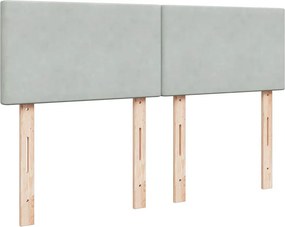 Box spring postel s matrací světle šedá 140x200 cm samet 3287752