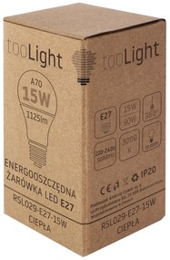Toolight Toolight, LED žárovka E27, 15W, 1125lm, 3000K teplá, RSL029, OSW-20014