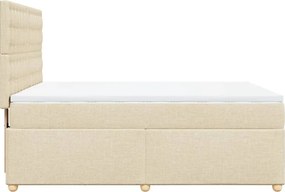 Box spring postel s matrací krémová 140x200 cm textil 3293622