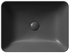 GSI SAND/NUBES keramické umyvadlo na desku 50x38cm, černá mat 903726