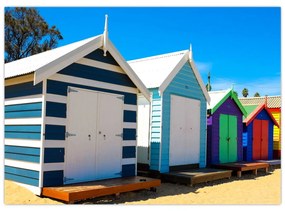 Obraz - Pláž Brighton, Melbourne, Austrálie (70x50 cm)