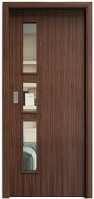SAPELI ELEGANT KOMFORT M33 - DÝHA - POSUVNÉ DVEŘE VČ. ZÁRUBNĚ - Ořech americký Průchozí šířka (cm): 80, Průchozí výška (cm): 210