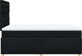 Box spring postel s matrací černá 120x190 cm textil 3291235