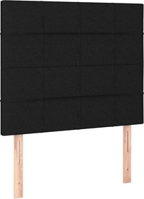 Box spring postel s matrací a LED černá 120 x 200 cm textil 3134863