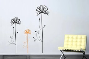 WALLVINIL Samolepky na zeď - Vysoký pletenec Barva: Oranžová světlá, Velikost: SADA 3 kusy (60x20+90x30+120x40cm)