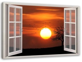 Gario Obraz na plátně Okno - západ slunce Rozměry: 60 x 40 cm